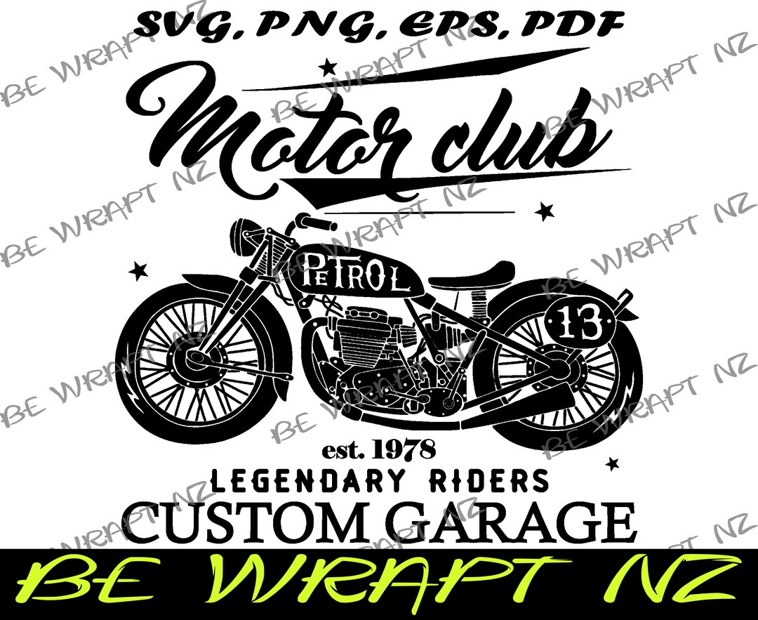 Retro Vintage Motorcycle SVG Files for Sale | Instant Download | DIY ...