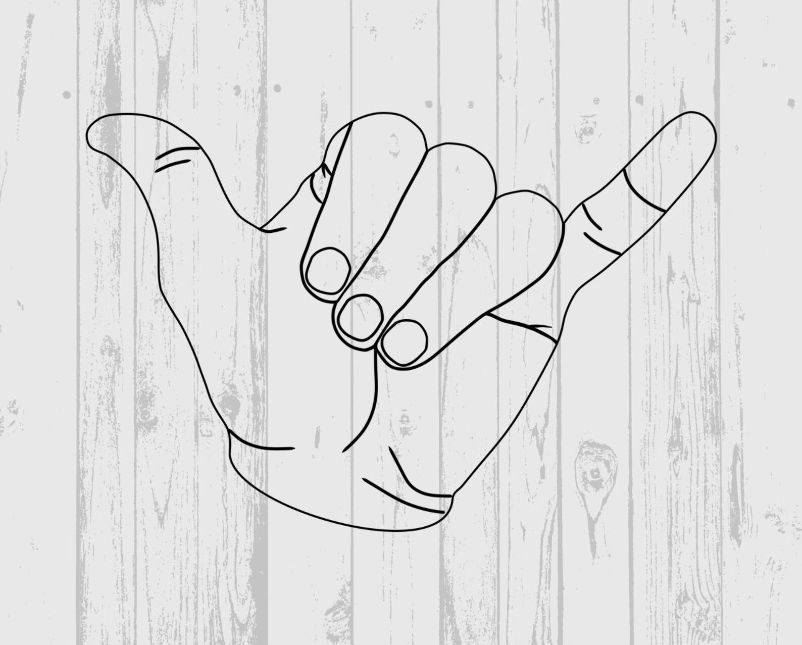 Shaka Silhouette Svg Shaka Outline Svg Shaka Tshirt Designs - Etsy UK