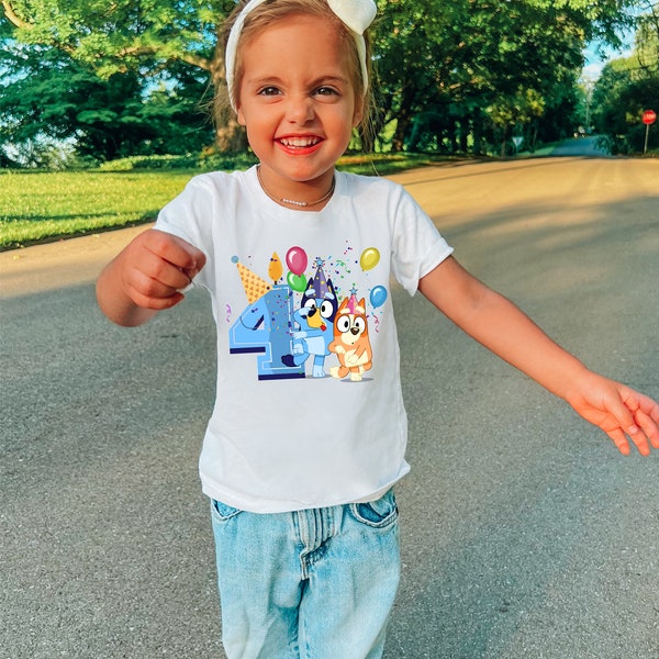 Bluey Four Birthday - Etsy