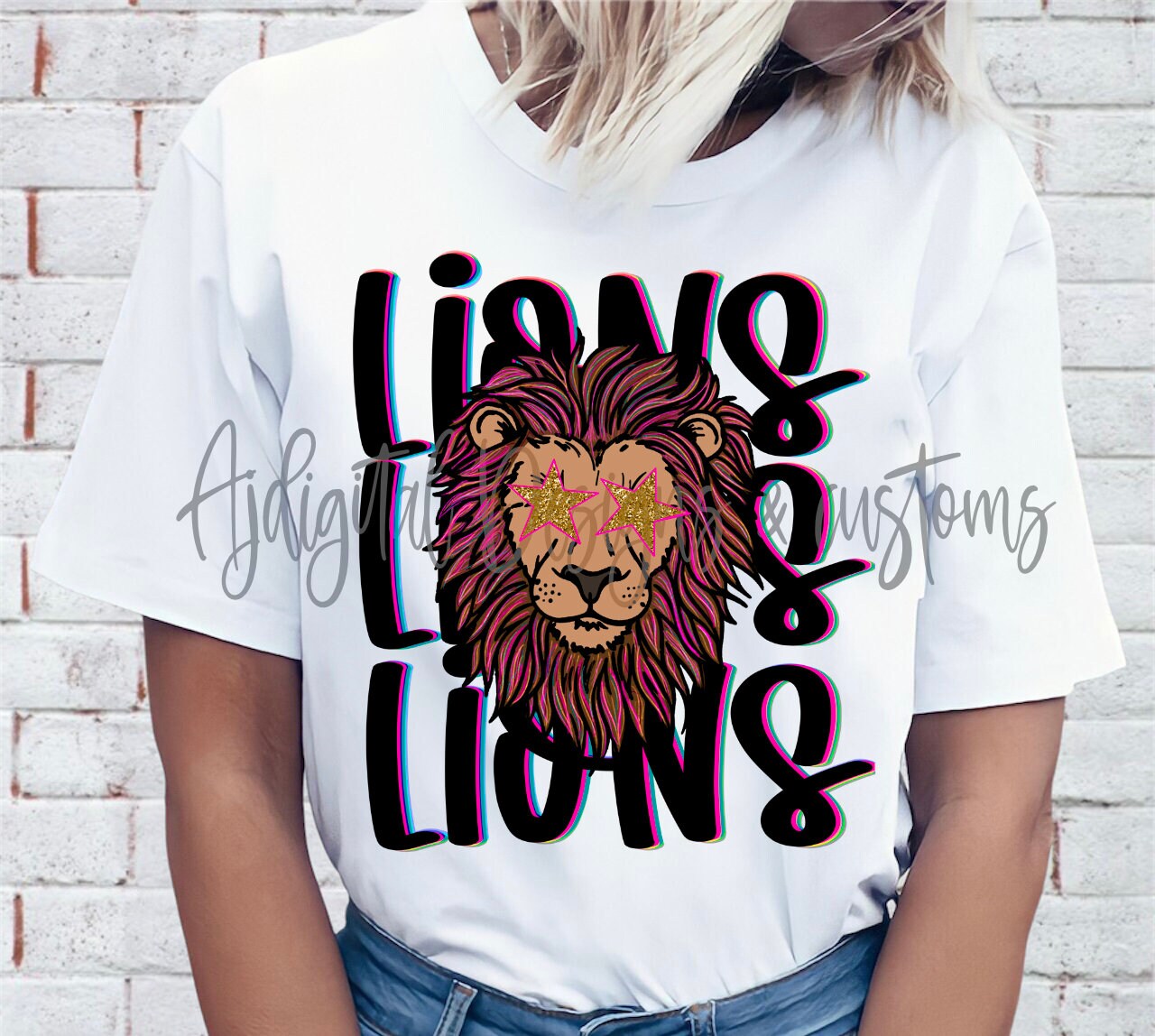 Lions Preppy Mascot - Etsy