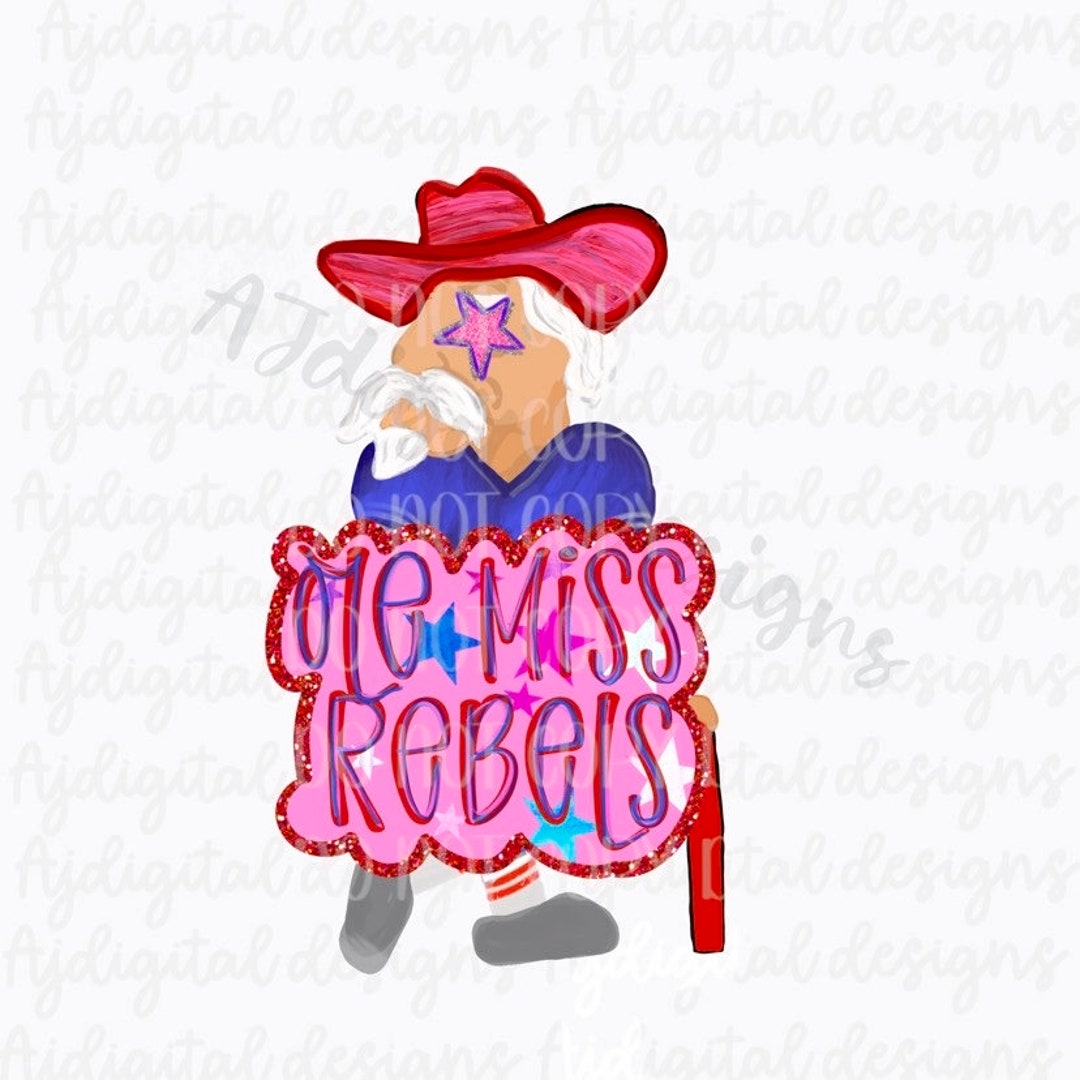 Ole Miss Rebel Preppy Mascot Football Shirt Fall Football - Etsy