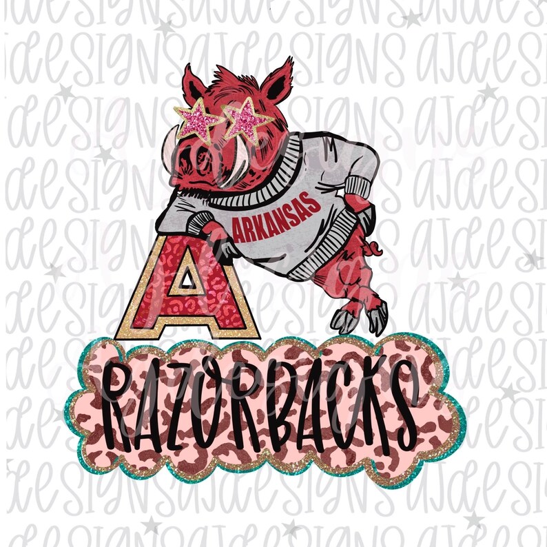 Arkansas Razorbacks Preppy Mascot - Etsy