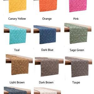 Oatmeal Table Runner, Textured Pinch Pleat Table Runner for Kitchen ...