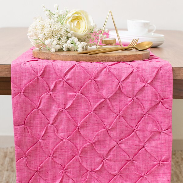 Pink Table Runner - Etsy
