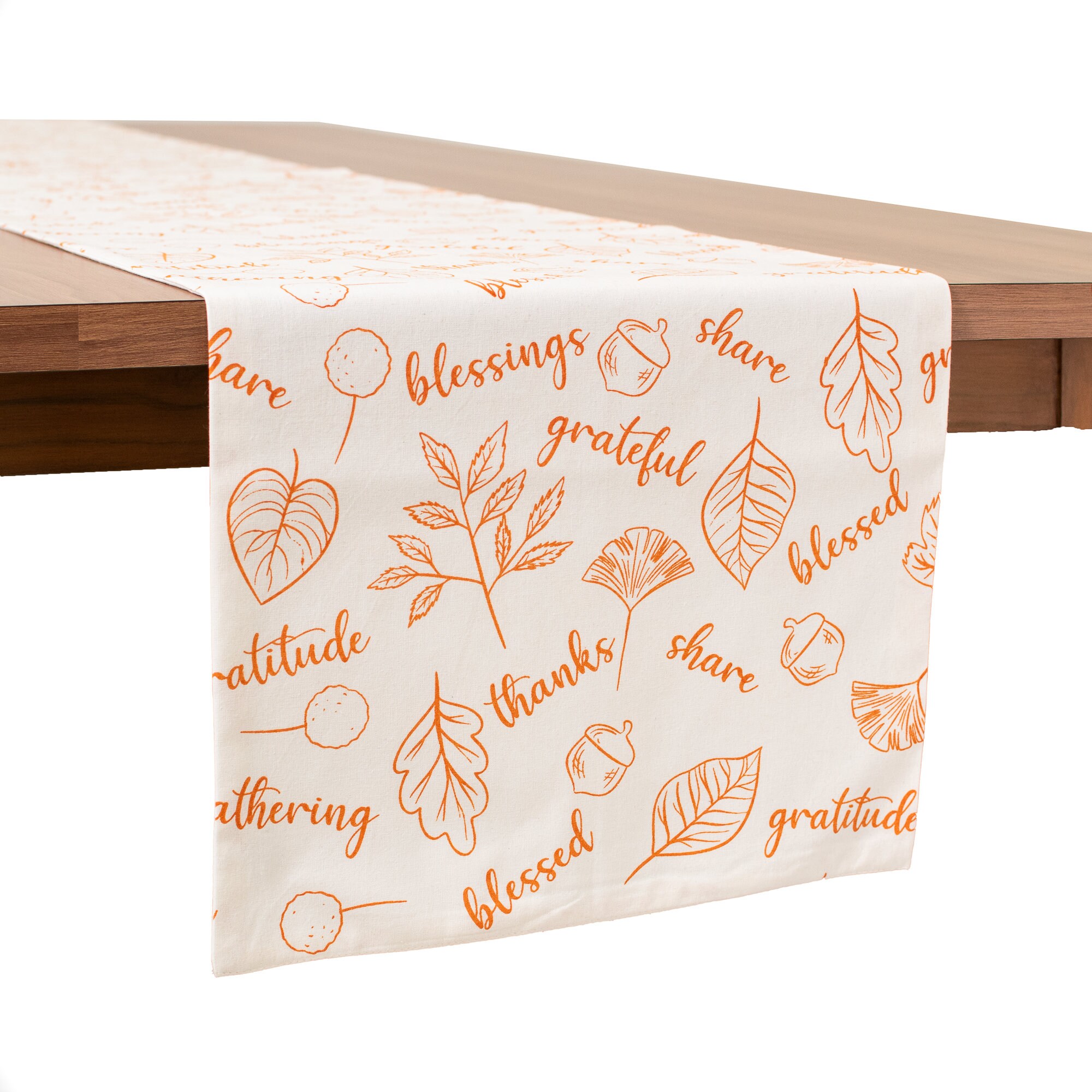 Thanksgiving Table Runner With Gather Blessing Thanks Quote - Etsy