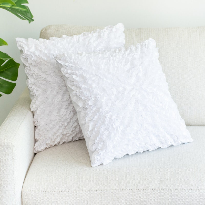 Ruffle Pillow - Etsy
