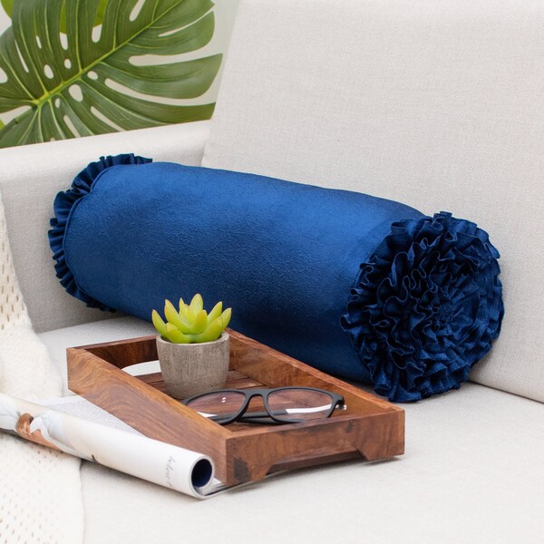 Blue Bolster Pillow - Etsy