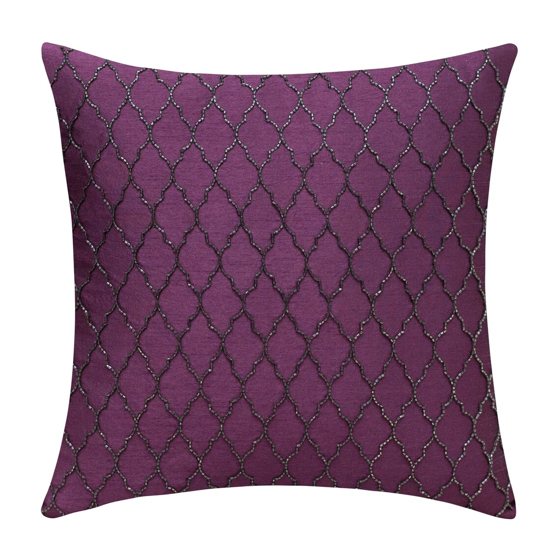 Plum Throw Pillow Cover Trellis Pattern Luxurious Elegant - Etsy