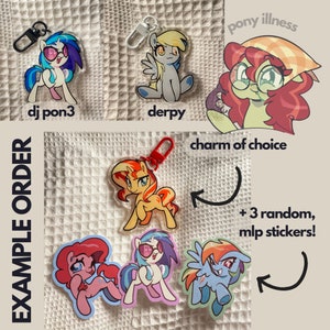 Mlp Charm + Sticker Bundle! - Etsy