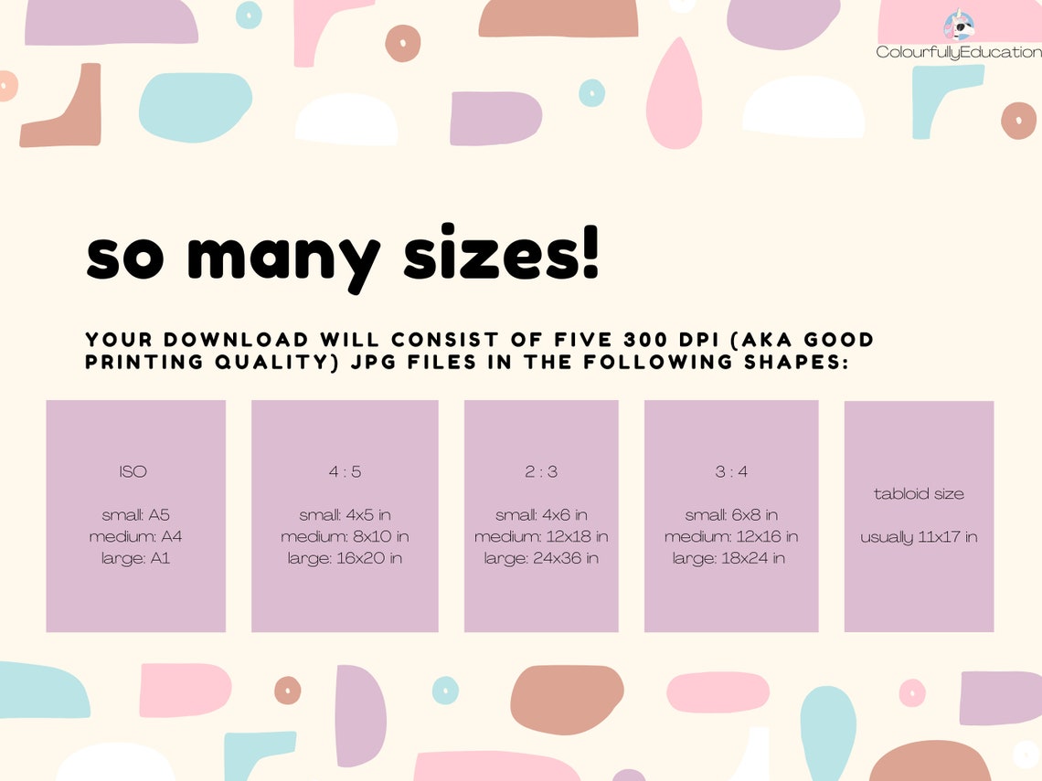 Printable Shapes Poster, Nursery Art, Kindergarten Classroom, Preschool ...