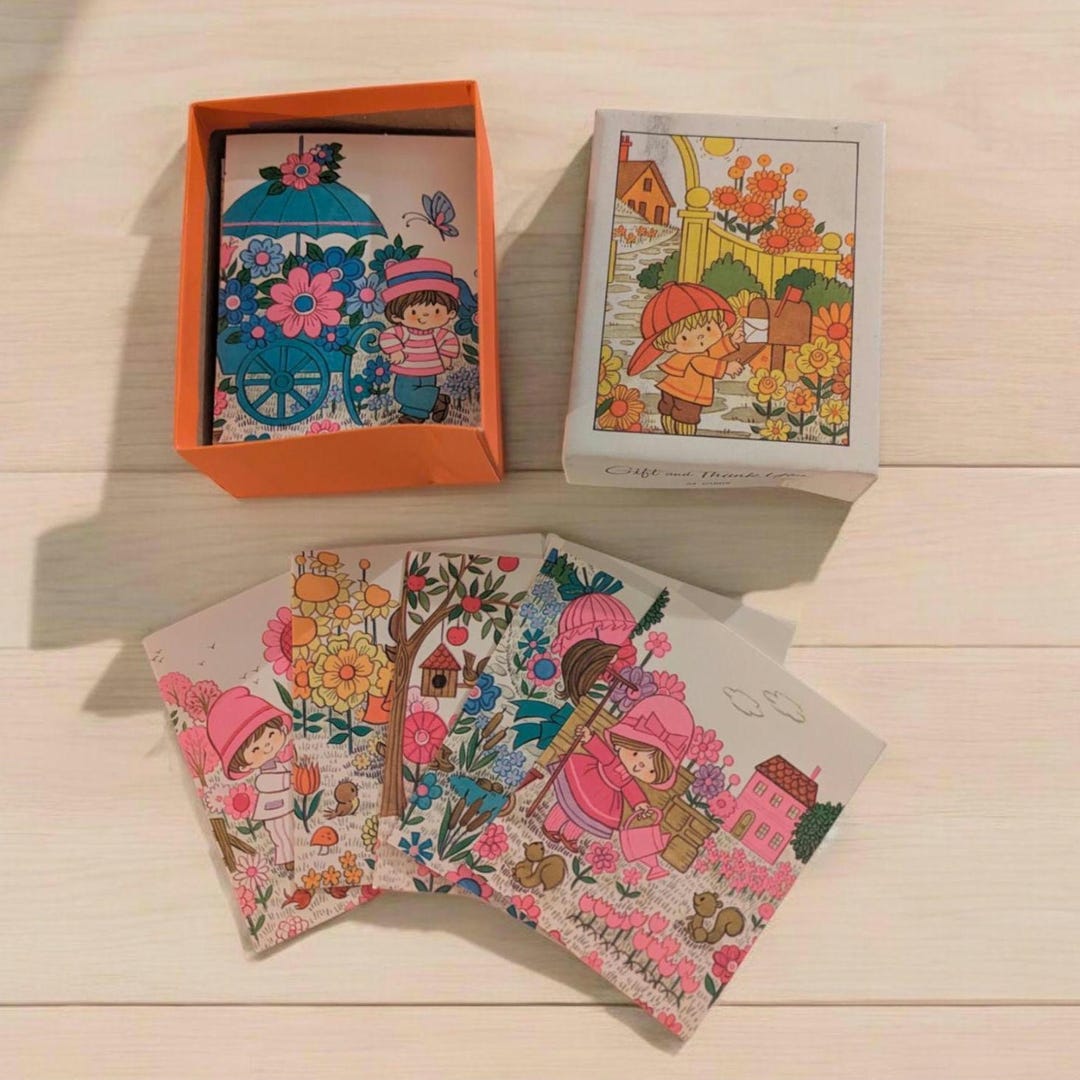 1970s Gift and Yhank You Cards / Made in Canada / Vintage Cards / 18 ...