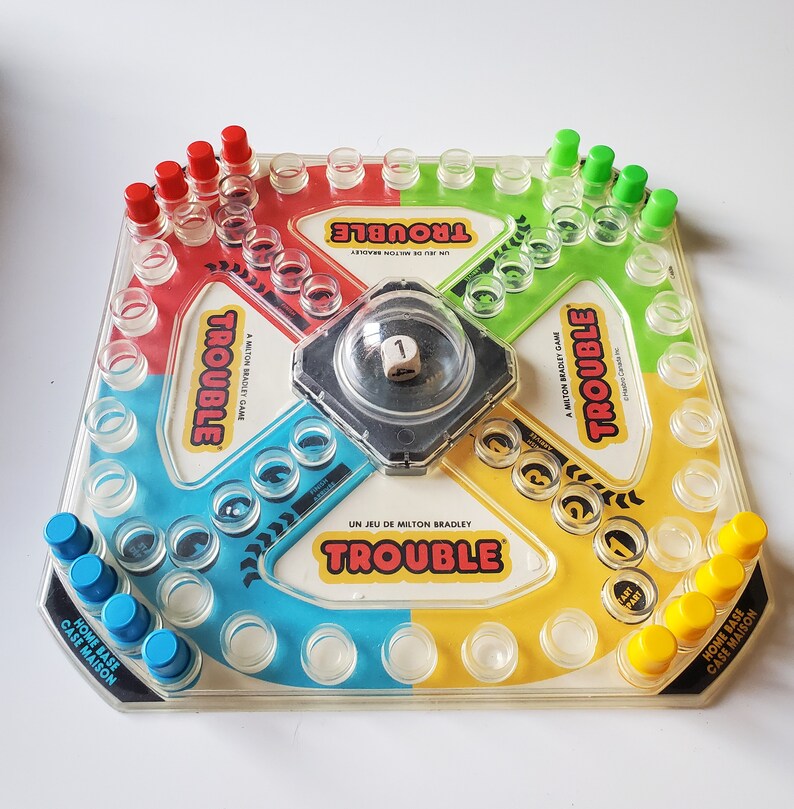 1986 Pop O Matic Trouble Board Game - Etsy
