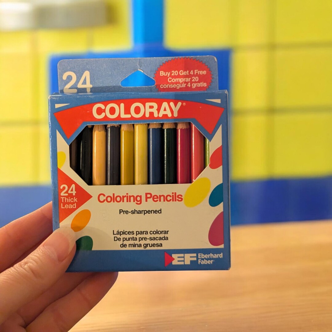 Vintage Coloray Small Pencil Crayon Set / Made in USA / Unused / 23 ...