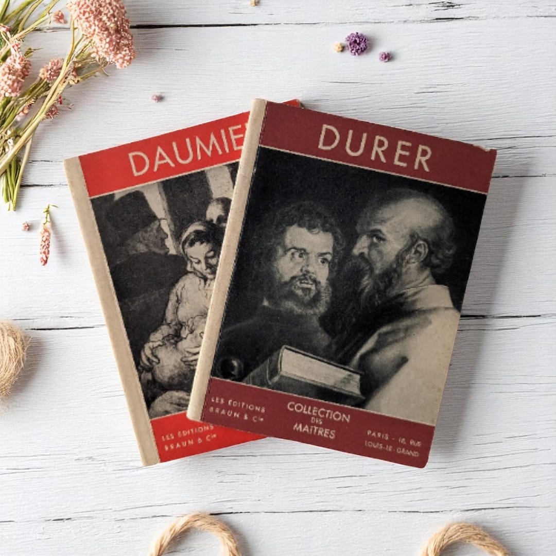 Durer and Daumier Printed in France Les Editions Braun & Cie / Vintage ...