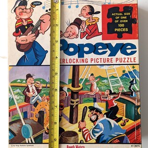 1960's Vintage Popeye rough Waters Jaymar 2 in 1 Interlocking Jigsaw ...