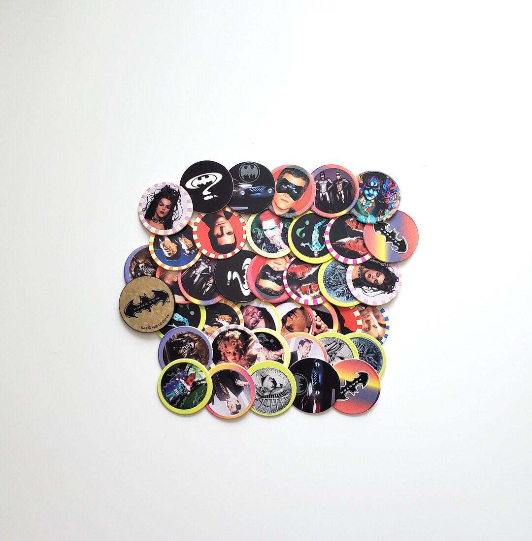 1995 Mcdonald's Batman Forever pogs and Slammer Batman Pogs / Vintage ...