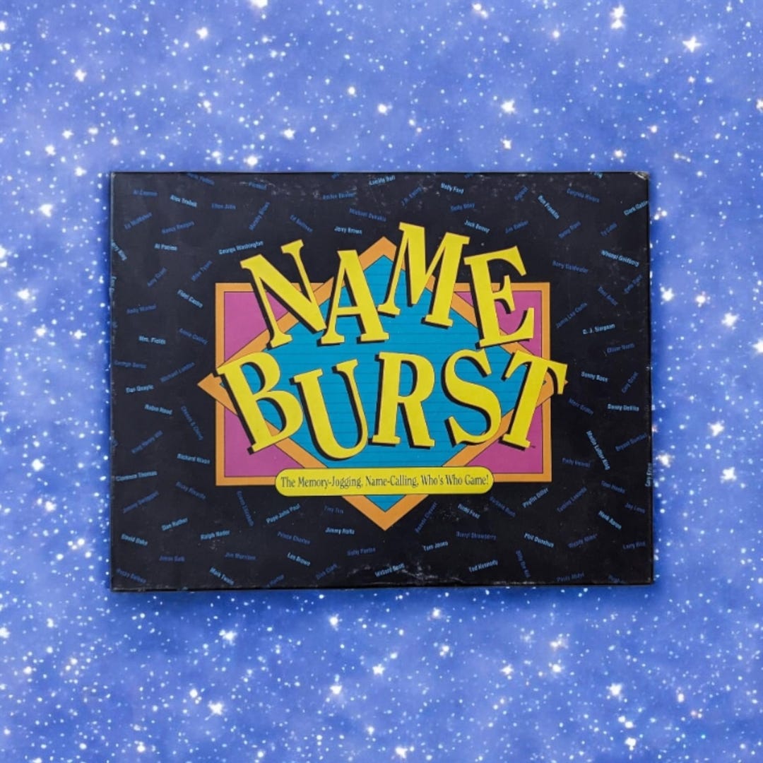 1992 Name Burst / Vintage 90s / Name Burst / 90s Games - Etsy