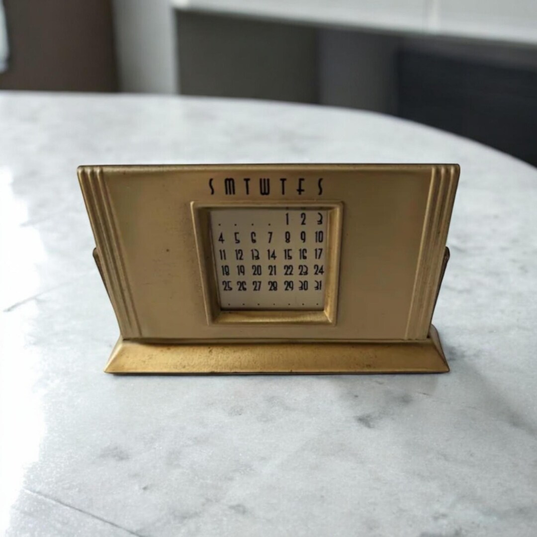 Vintage 50 Year Calendar / Desk Calendar / 1990 Replica of a Art Deco ...