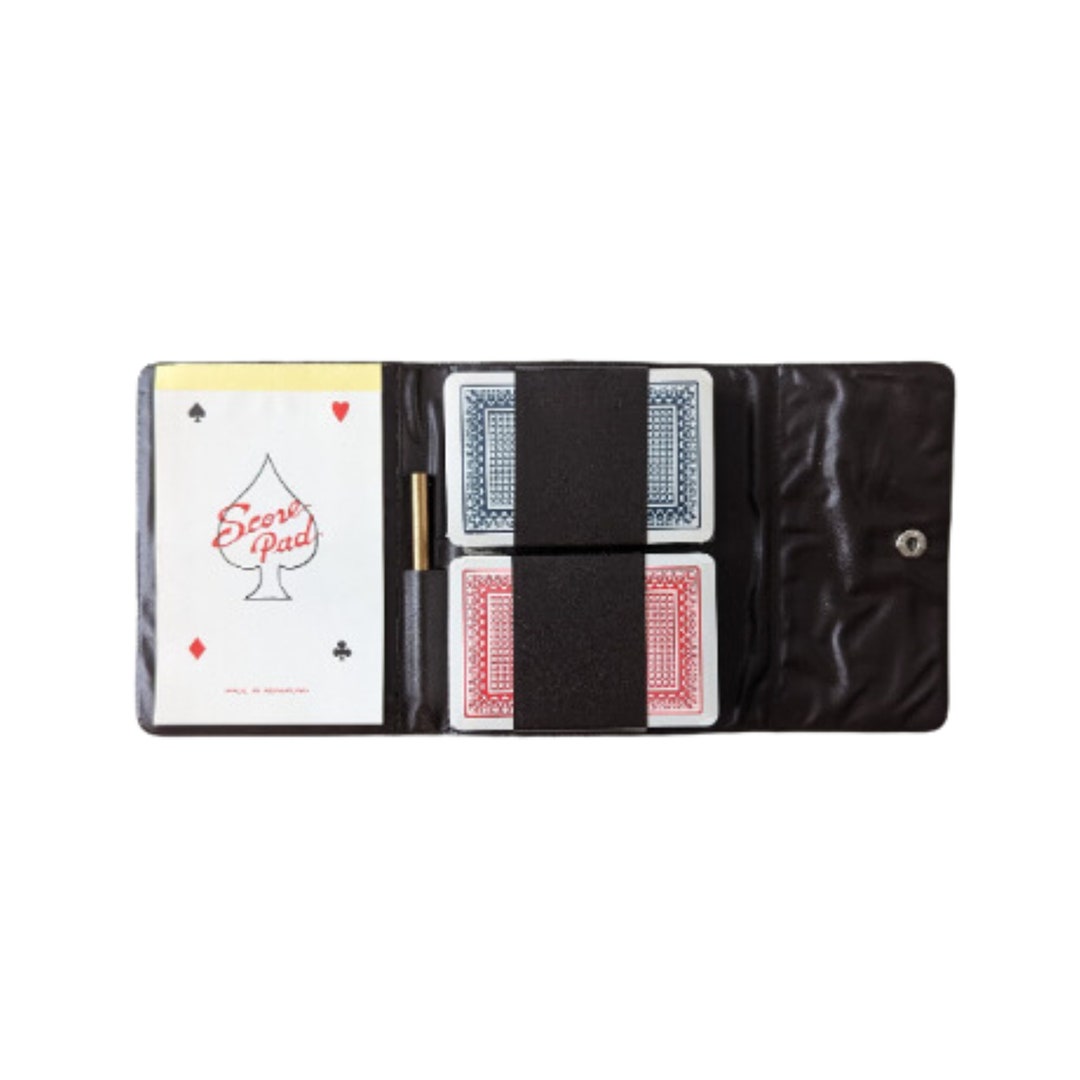 Vintage Playing Card Travel Case With Score Pad and Pencil / Made in ...
