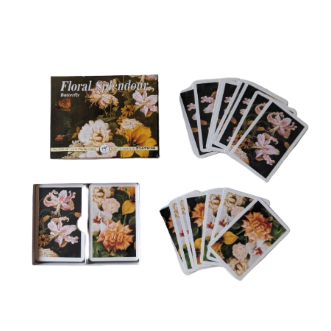 Beautiful Vintage Piatnik Playing Cards / Floral Splendor / Vintage Cards / Pianik Cards - Etsy