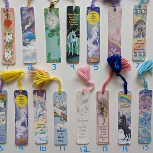 Choose One - 1980's Unicorn Bookmarks / Bookmark / 1980s / Unicorns ...