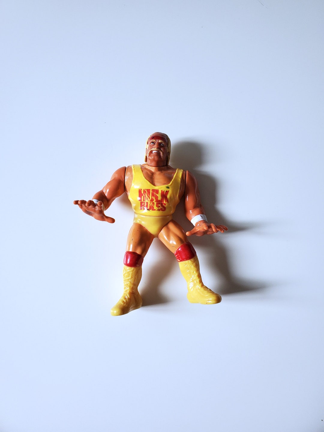 1990 Hasbro WWF Hulk Hogan hulk Rules Wrestling Figure Series 1 please ...