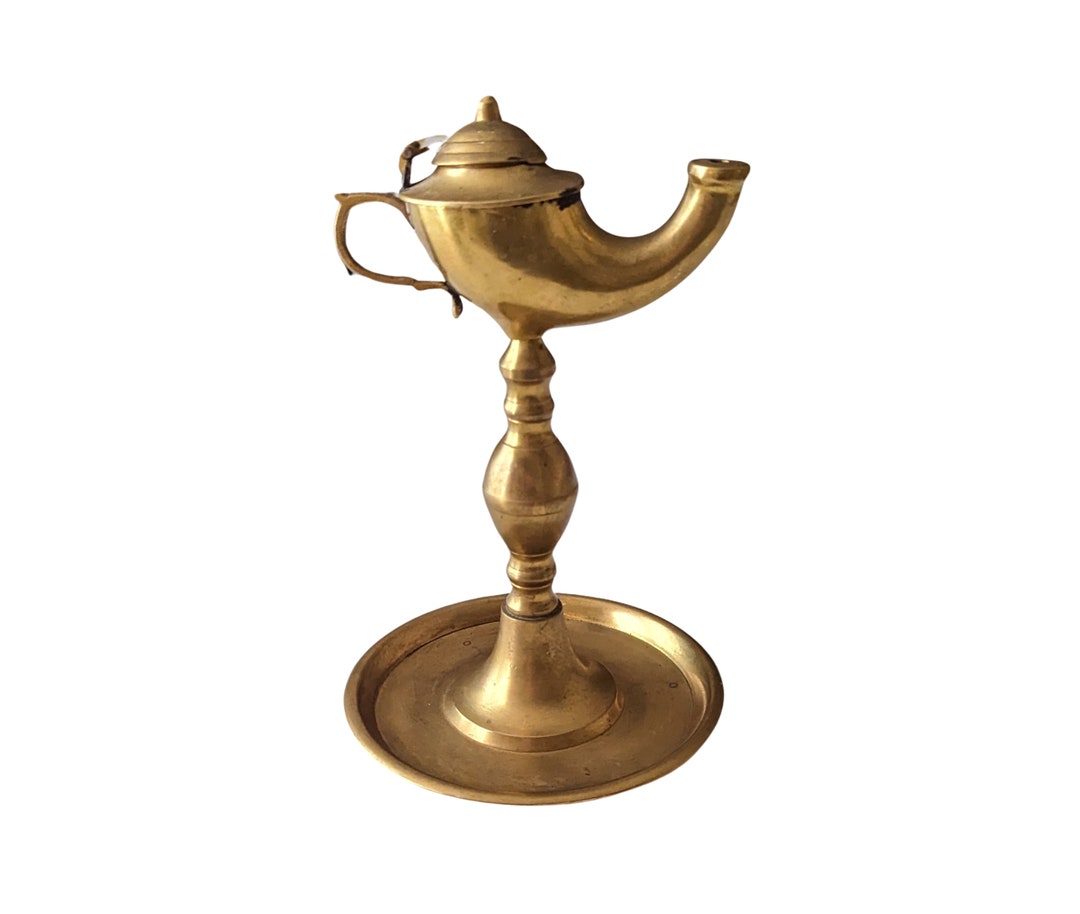 Rare Brass Lamp Figure / Vintage Brass / Brass Decor / Vintage Home - Etsy