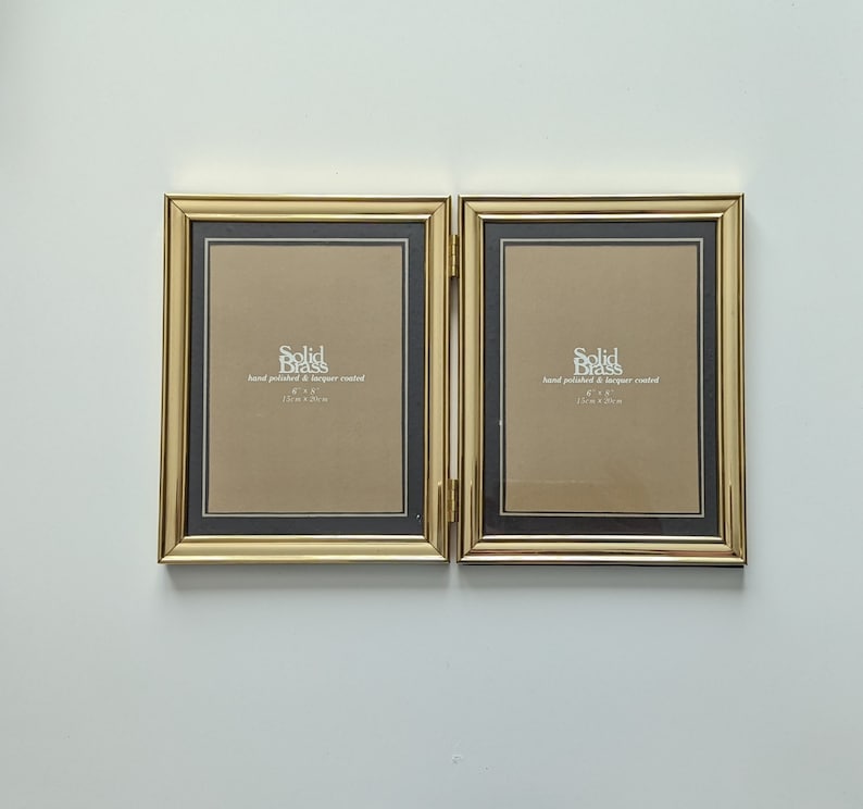 Solid Brass Bi-fold Table-top Frame 6 X 8 - Etsy
