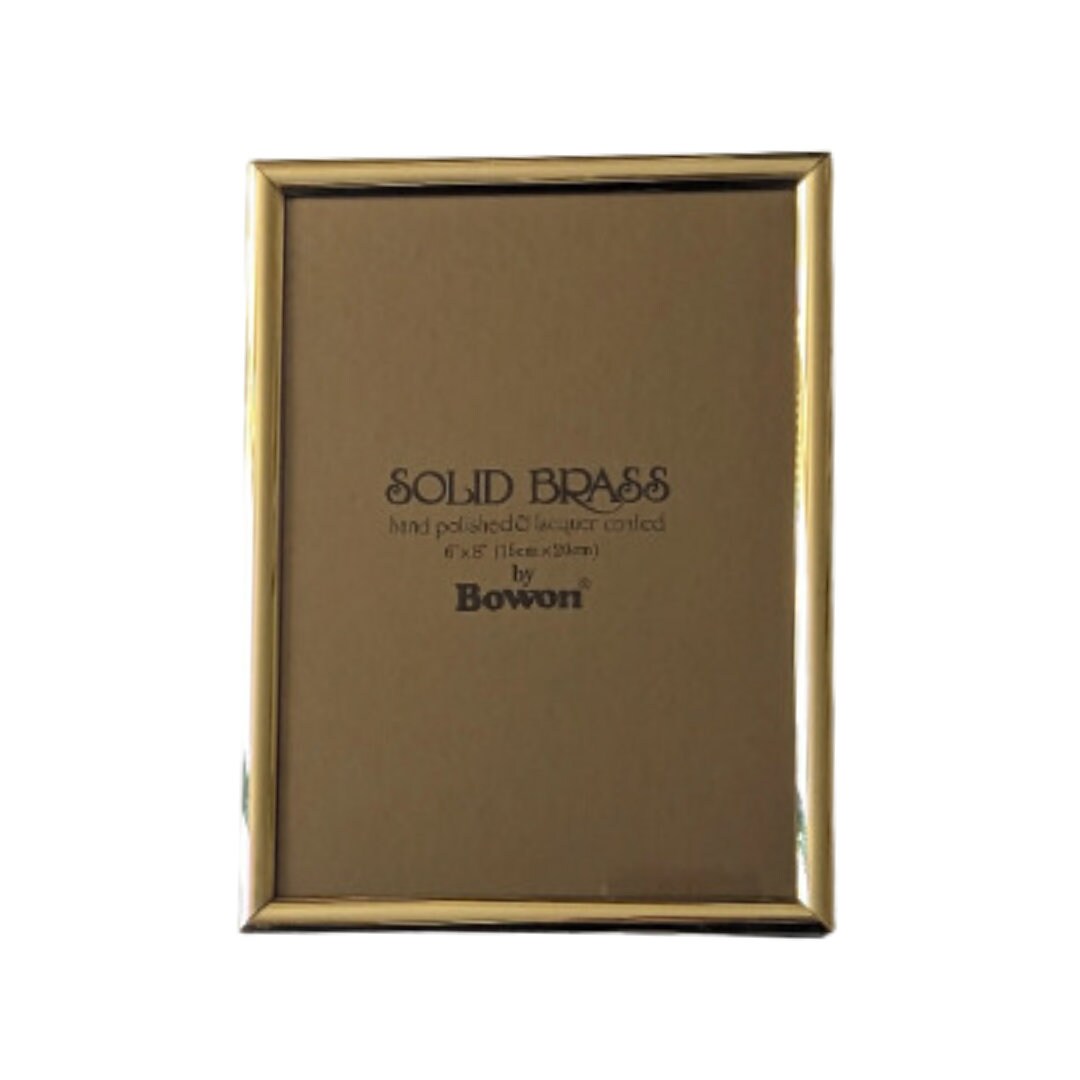 Vintage Solid Brass Photo Frame / Solid Brass / Bowon / Tabletop Frame ...