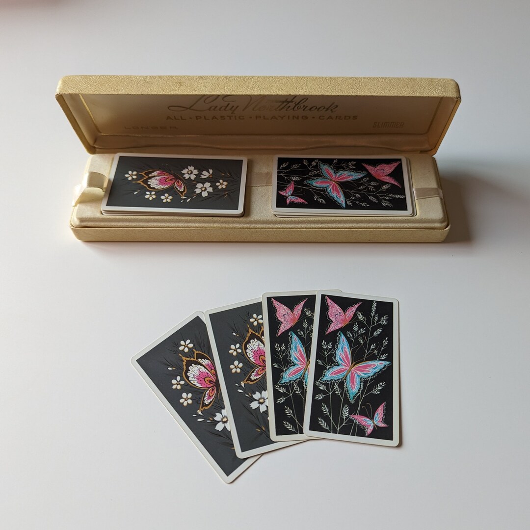 MCM Lady Northbrook Vintage Playing Card Set / Plastic Cards / Two ...