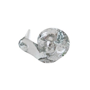 Glass Snail Paperweight / Vintage Paperweight / Glass Snail / Art Glass ...