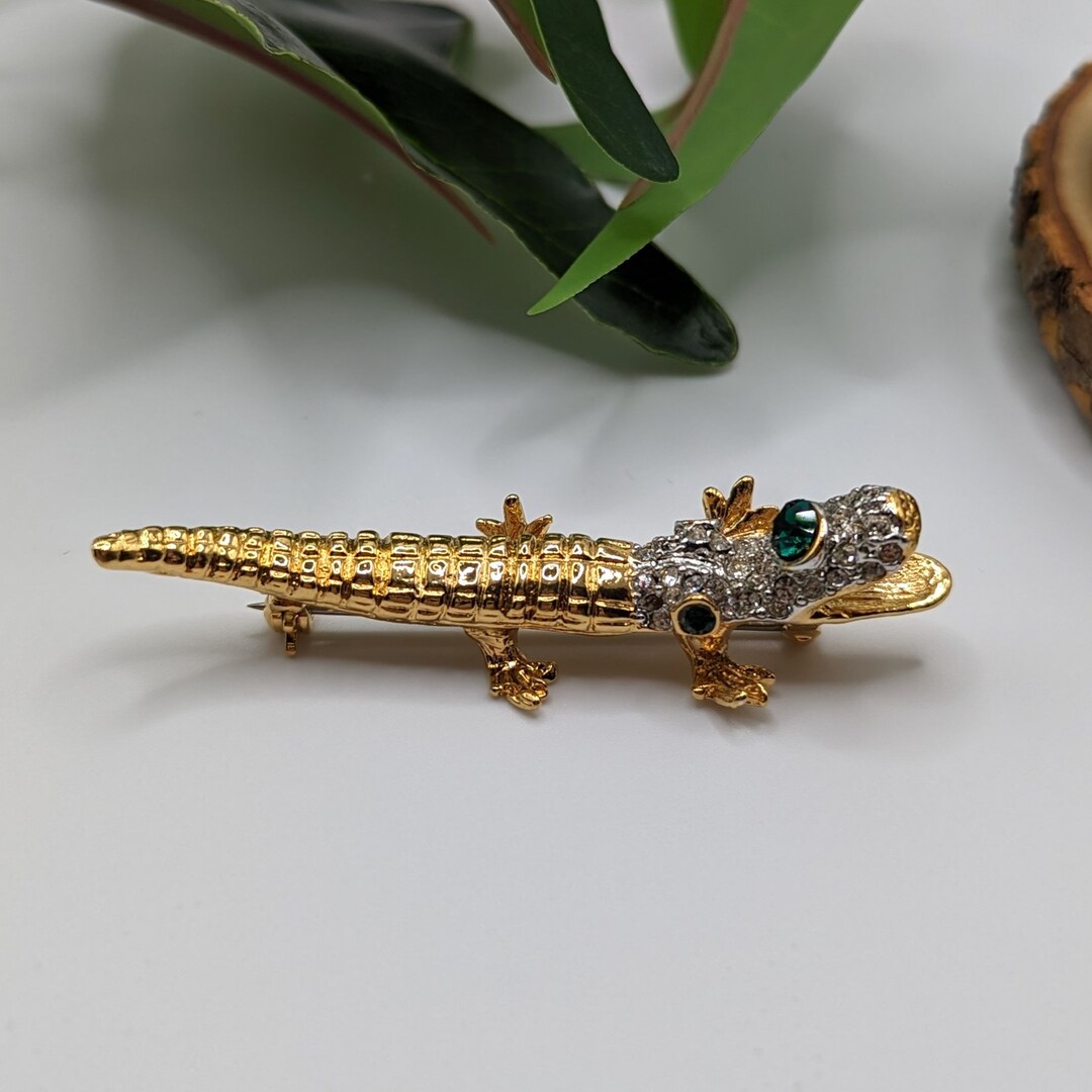 Vintage Alligator Brooch / Alligator Pin / Vintage Pin / - Etsy Canada