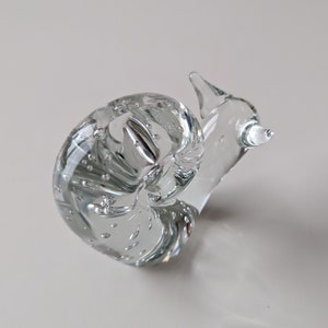 Glass Snail Paperweight / Vintage Paperweight / Glass Snail / Art Glass ...