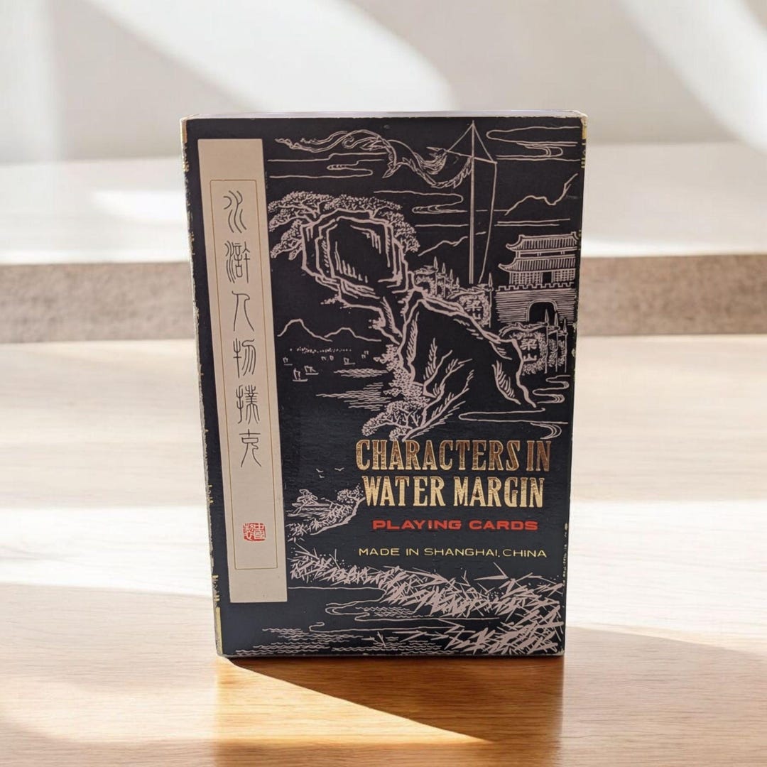 Vintage Playing Cards / 2 Decks / Water Margin Decks / Retro Playing ...