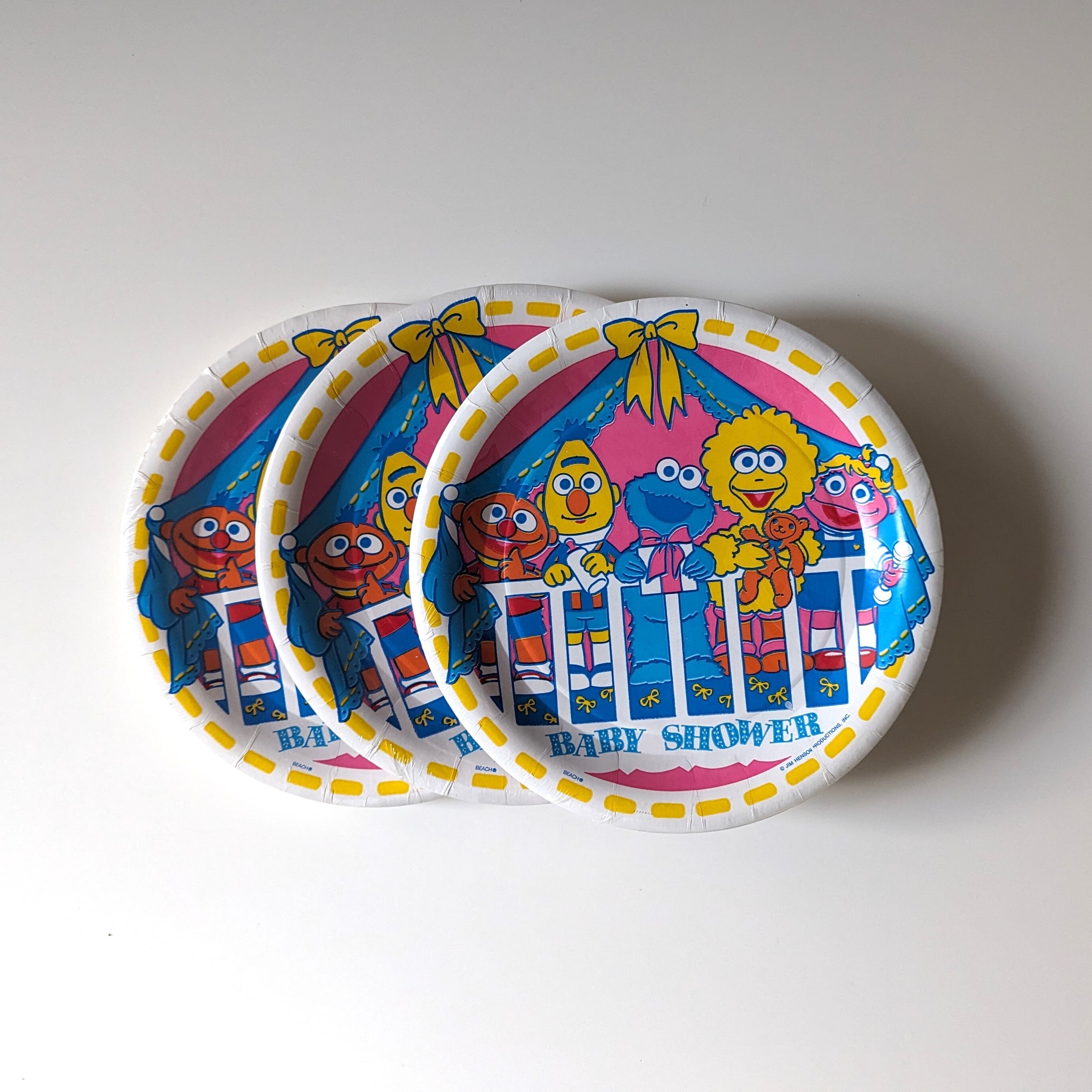 Vintage Sesame Street 'beach' Brand Paper Party Plates - Etsy Canada