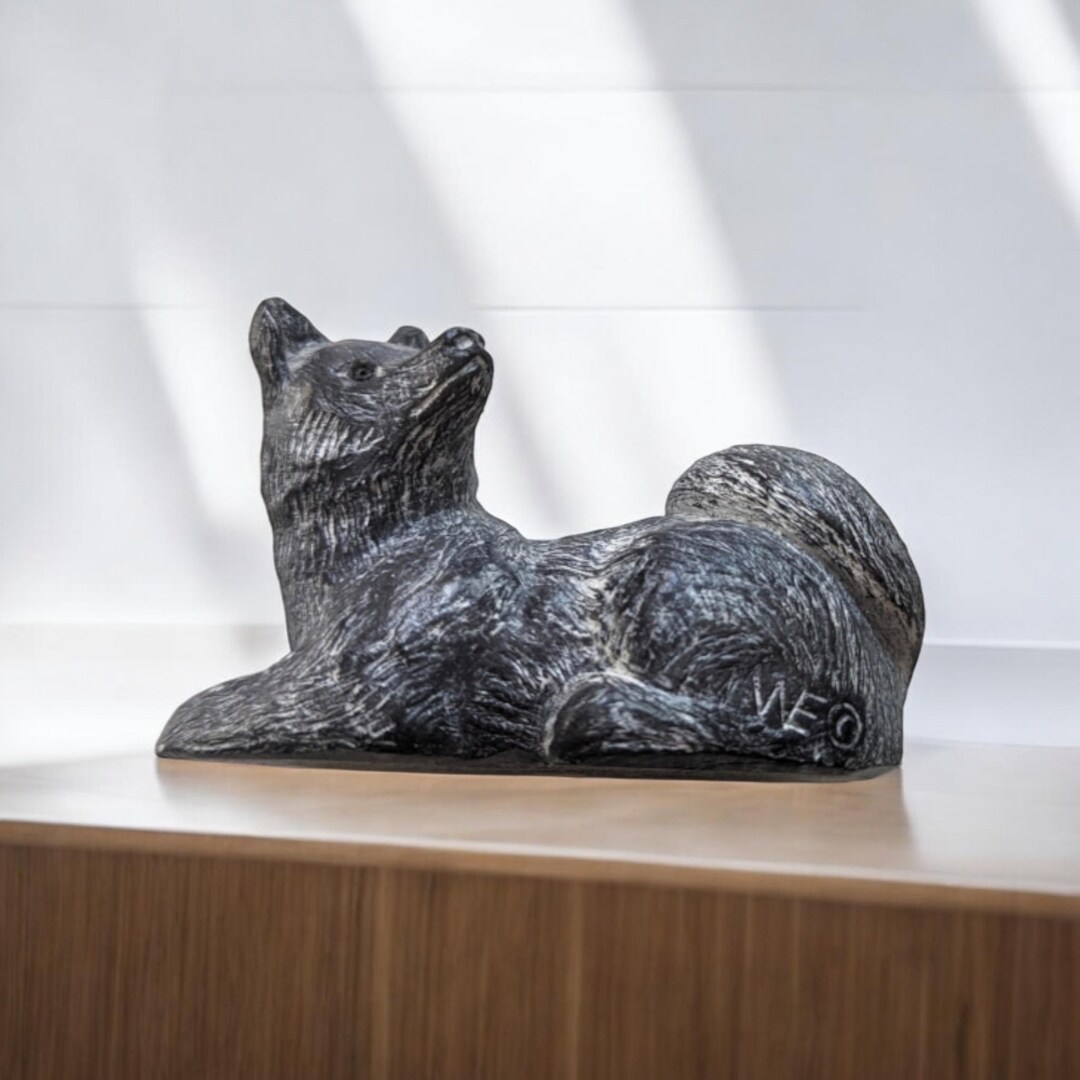 Vintage 'A Wolf Sculpture' / Canada Fox Grey Figurine / A Wolf Original ...