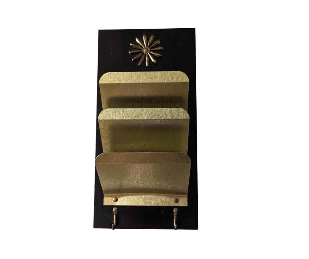 Vintage Wall Mounted Letter Holder / Bill Holder / Key Chain Holder ...