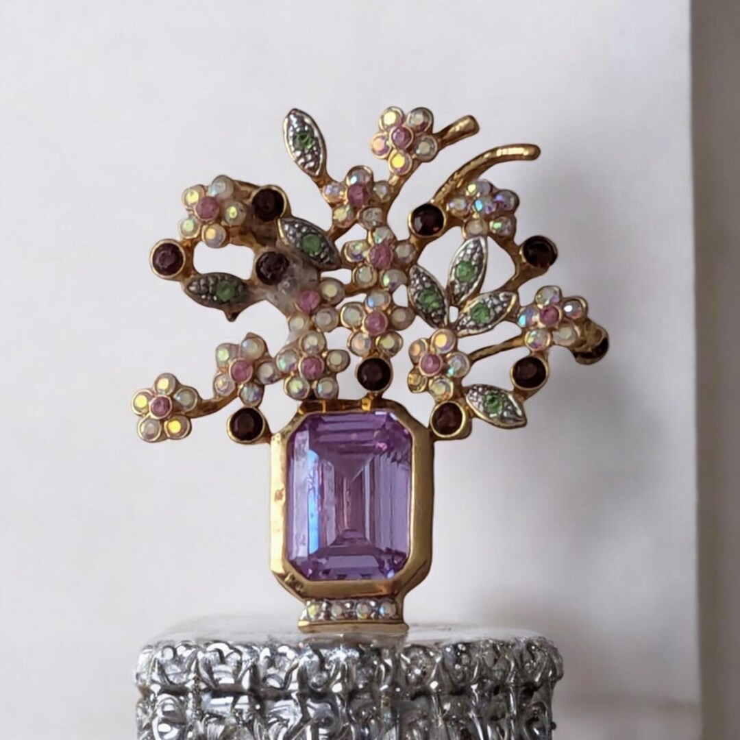 Rare Vintage 'butler' Brand Brooch / Colorful Stones / Please Read ...