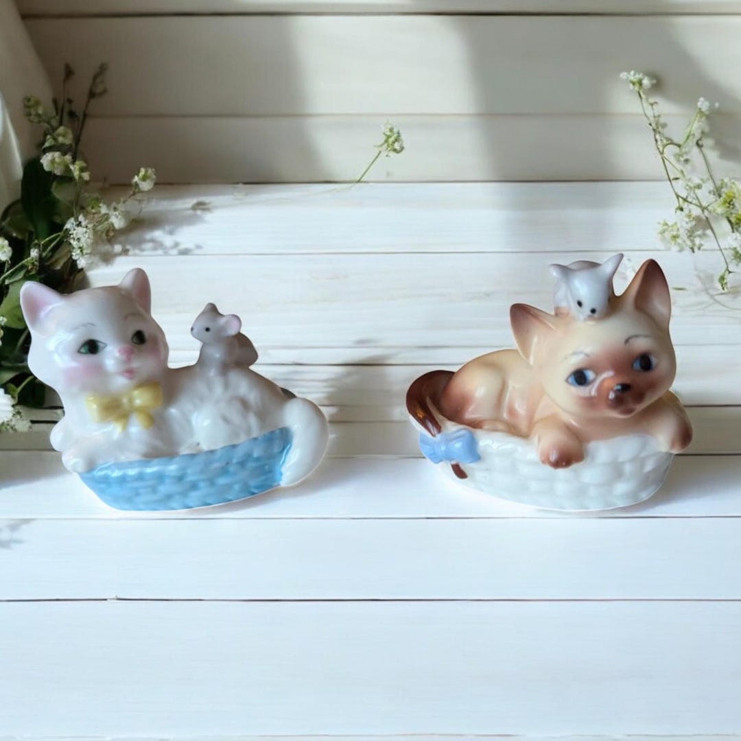 Bone China ;napcoware; Kittens in Baskets / Vintage Cats / Gift for Cat ...