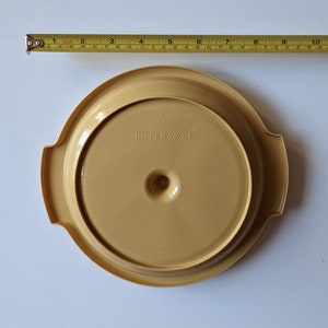 Vintage TUPPERWARE Round Small Serving Tray / Frosted White Lid ...