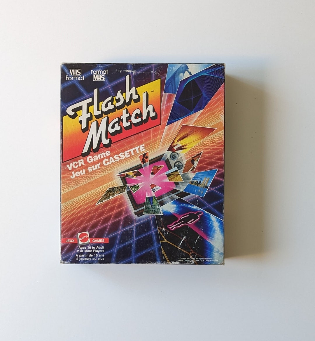 1986 Flash Match Board Game / Vintage 80s Flash Match / VHS Game Chips ...