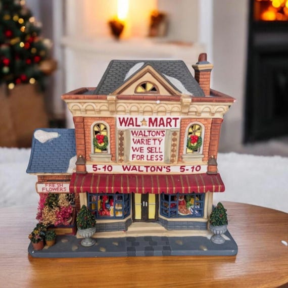 Christmas village at walmart store