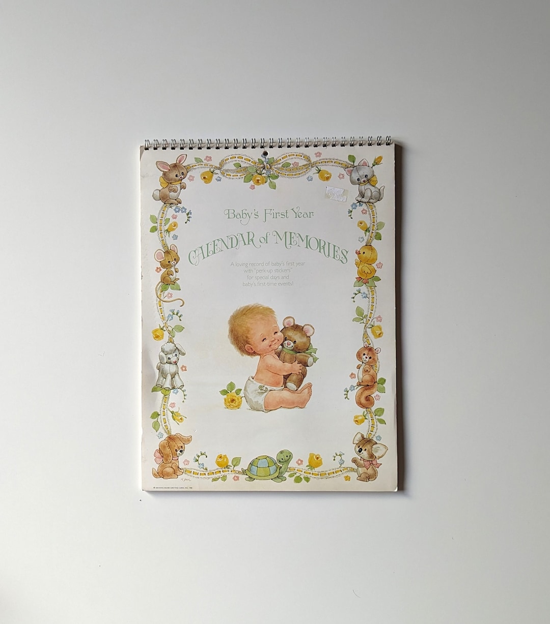 1980's Baby's First Calendar / Drawing Board Greeting Cards / 1980's ...