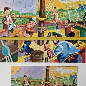 1960's Vintage Popeye rough Waters Jaymar 2 in 1 Interlocking Jigsaw ...