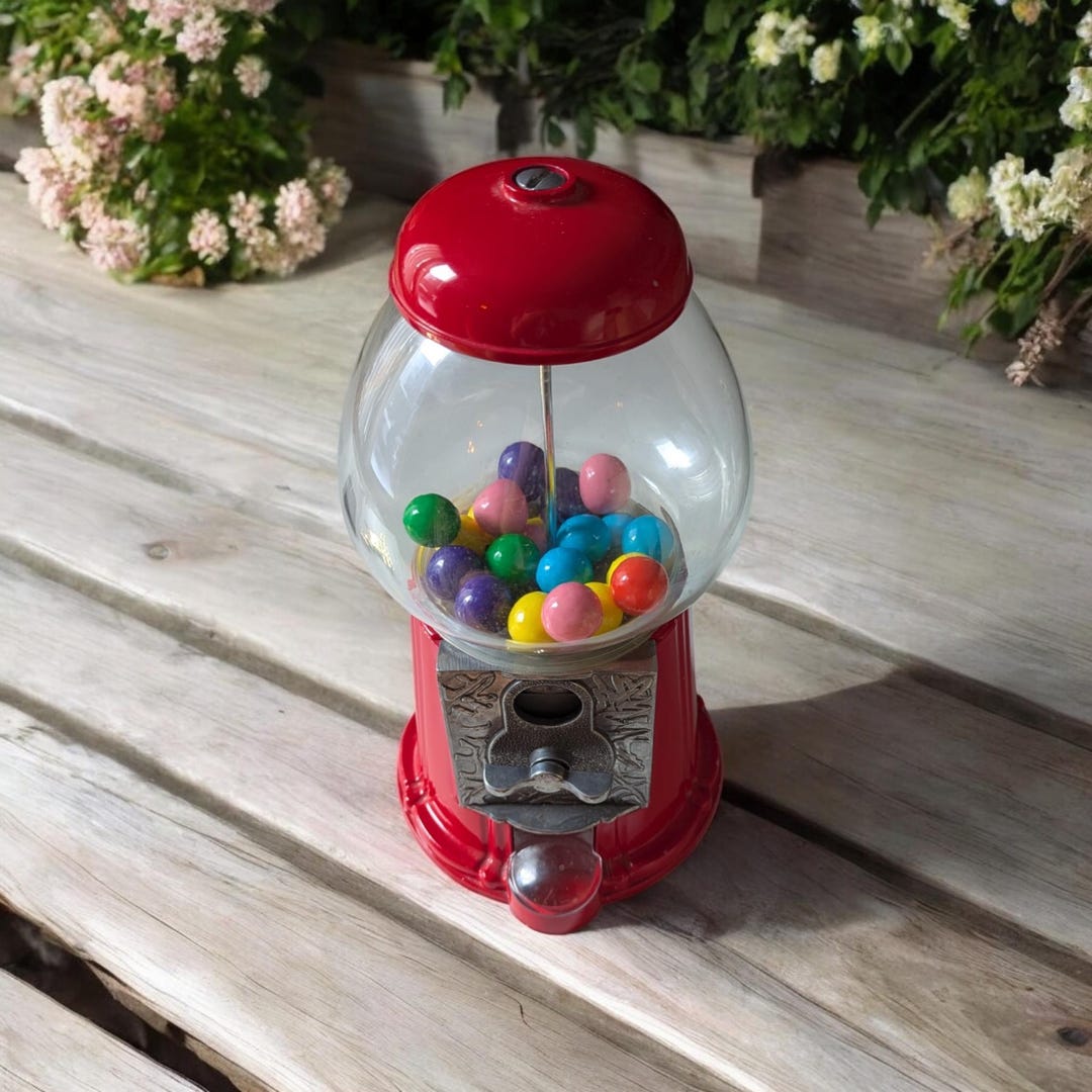 Vintage Metal / Plastic 1980s Gumball Machine Table Top - Etsy