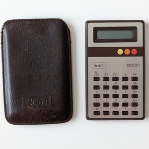 1970's Simpsons-sears Pocket Calculator / Vintage Calculators / Sears ...