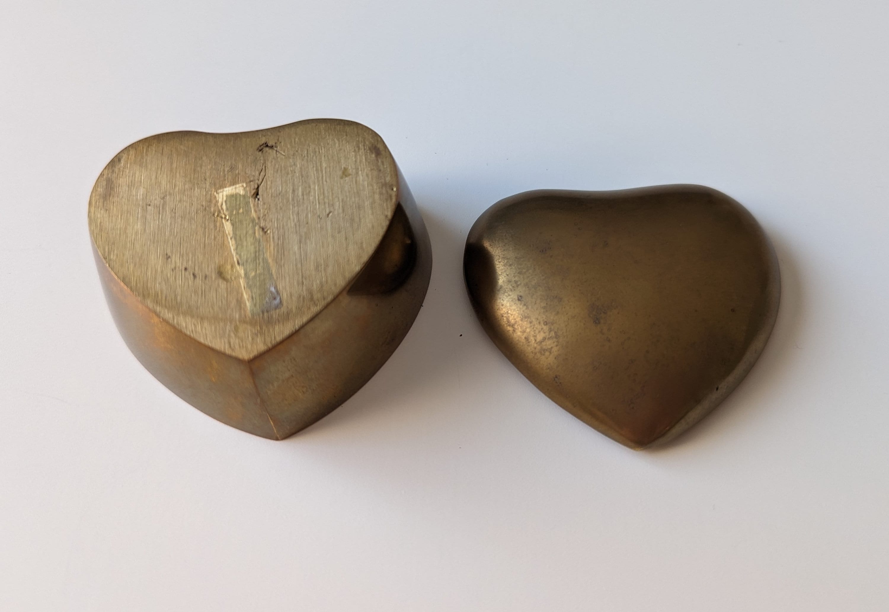 Brass Heart Shaped Trinket Box / Vintage Trinket Box / Heart / - Etsy ...