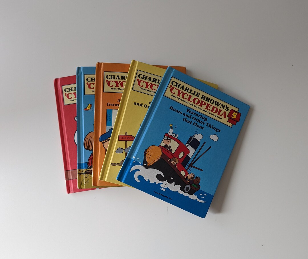 1980's Charlie Browns 'cyclopedia Set of 5 / Vintage Children's Books ...