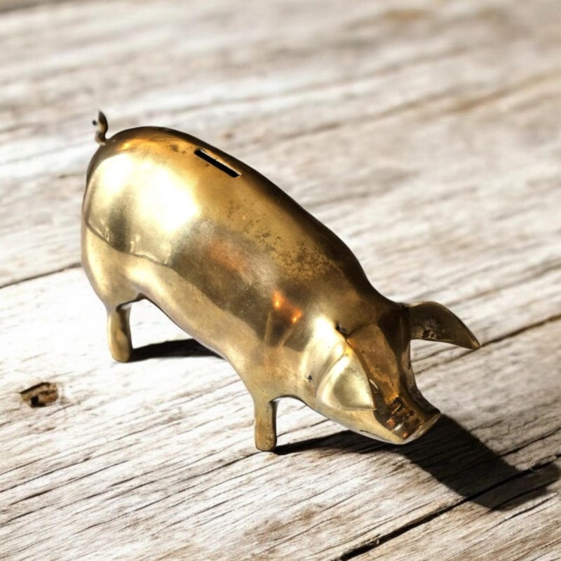 Vintage Pig Bank - Etsy