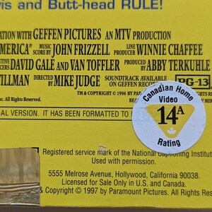 1997 Beavis and Butt-head Do America / Vintage 90s VHS / Vintage Movies ...